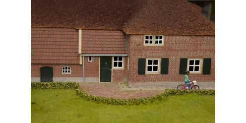 Juweela 23088 Roof Tiles Hollow Bricks with Ridges / Brick-Red (560 pcs)