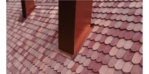 Juweela 23108 Roof Tiles Flat Bricks / Medium Brick-Red (500 pcs)