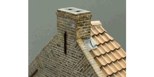 Juweela 23271 Roof Tiles Hollow Bricks with Ridges - Old Red (280 pcs)