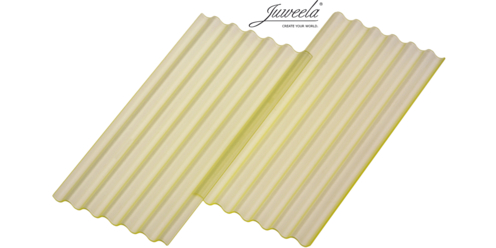 Juweela 23273 Corrugated Iron Sheeting - Yellow Transparent (6 pcs)