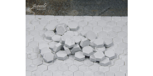 Juweela 23285 Hexagonal Pavers - Light Grey (540 pcs)