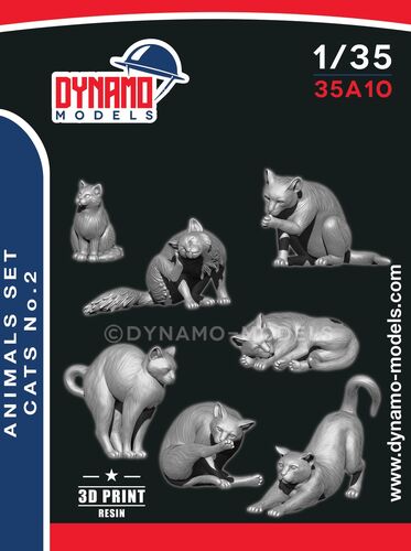 Dynamo-Models 35A10 Animals Serie - Cats Set No.2