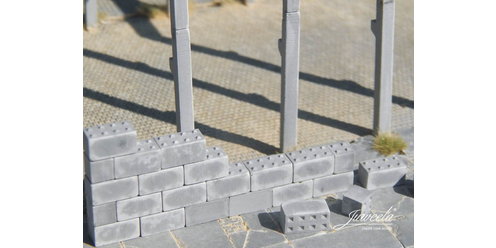 Juweela 21631 Concrete Blocs with Nubs (40 x 8 and 10 x 8)