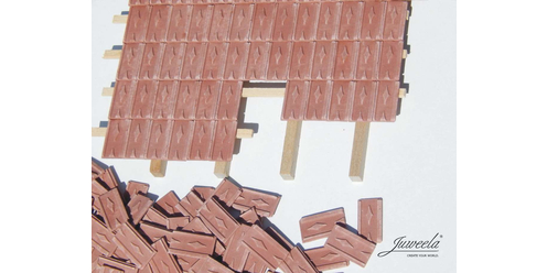 Juweela 22099 Roofing Tiles Flat Bricks "Heart Style" (240 pcs)