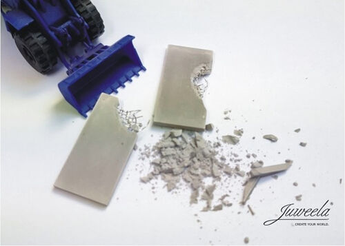 Juweela 20035 Concrete Plates with Metal Mat (40 pcs / 34 x 17 mm)