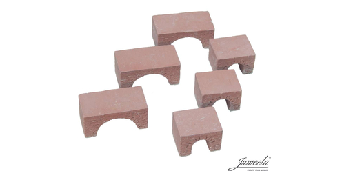 Juweela 21303 Water Passage Small+Medium - Bricks Red (3+3 pcs)