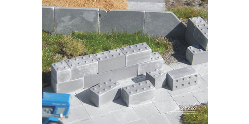 Juweela 21325 Concrete Blocs with nubs (58 x 8 and 28 x 4)