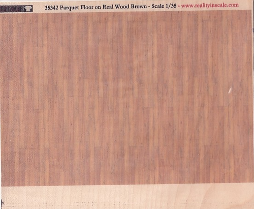 Reality in Scale 35342 Parquet Floor on Real Wood Brown - A5 Sheet