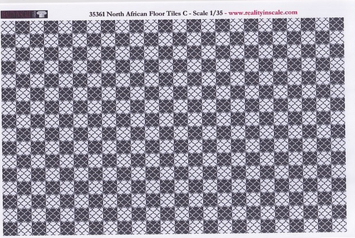 Reality in Scale 35361 Arab / North African Floor Tiles C - A5 Sheet