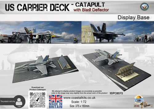 Coastal kits 3DPCBD72 US Carrier Deck - Catapult with Blast Deflector Display Base