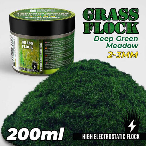 Green Stuff World 11148 Static Grass Flock 2-3mm - Deep Green Meadow