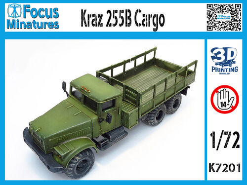 FOCUS MINIATURES K7201 Kraz 255 B Cargo Truck