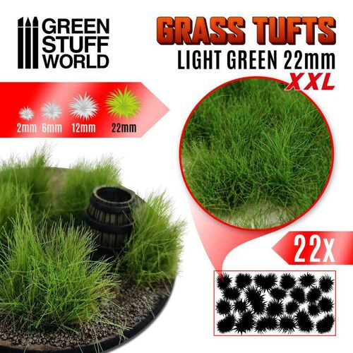 Green Stuff World 11452 Grass tufts 22mm XXL - Light Green
