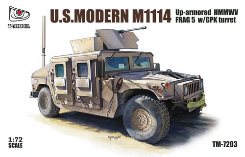 T-Model TM7203 M1114 Up-armored HMMWV FRAG 5 w/ GPK Turret