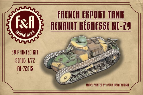 F&A Miniatures 72015 French Export Tank Renault Kegresse NC-29