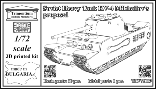 OKB Grigorov TRV72019 Soviet Heavy Tank KV-4, Mikhailov´s Proposal