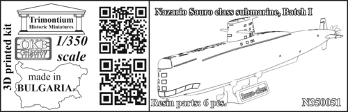 OKB Grigorov N350051 Nazario Sauro Class Submarine, Batch I