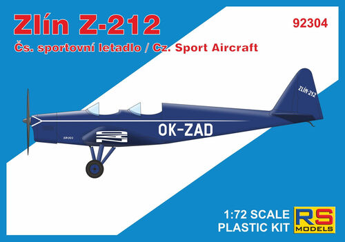 RS Models 92304 Zlín Z-212 Czechoslovakian Sport Aircraft