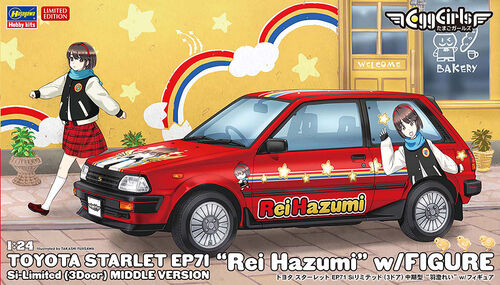 Hasegawa SP633 Toyota Starlet EP71 'Rei Hazumi' With Figure - Si-Limited (3Door) Middle Version