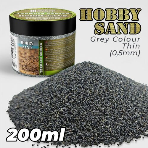Green Stuff World 11181 Thin Hobby Sand - Dark Grey (Thin)