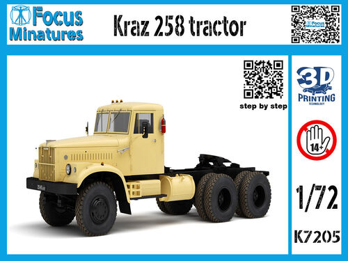 FOCUS MINIATURES K7205 Kraz 258 Tractor