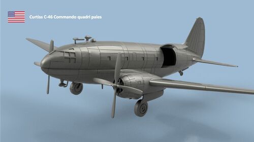 L'Arsenal 2.0 3D144578Q Curtiss C-46 Commando four-bladed - 3D Printing (1 plane)