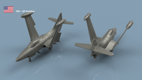 L'Arsenal 2.0 3D144439 Grumman F9F-5P Panther folded wings - 3D printing (1 plane)