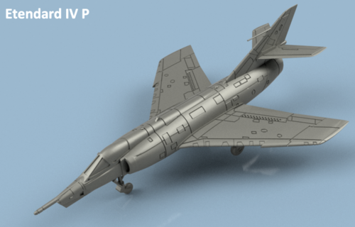 L'Arsenal 2.0 3D144110 Dassault Etendard IV P unfolded wings - 3D printing (1 plane)