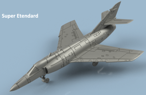L'Arsenal 2.0 3D144107 Dassault Super Etendard Marine unfolded wings - 3D printing (1 plane)