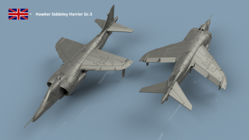 L'Arsenal 2.0 3D144357 Hawker Siddeley Harrier Gr.3 UK - 3D printing (1 plane)