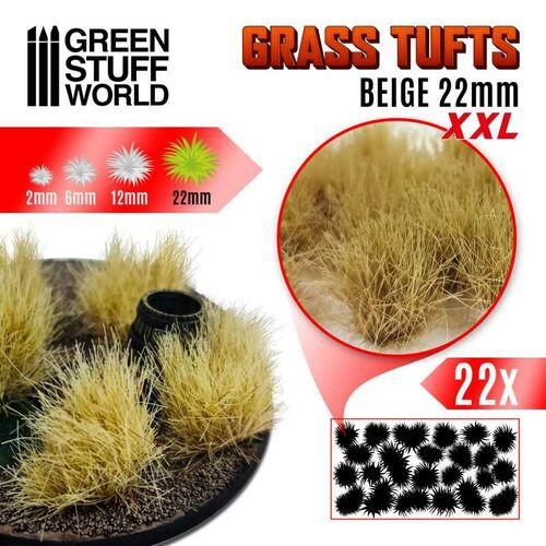 Green Stuff World 11450 Grass tufts 22mm XXL - Beige