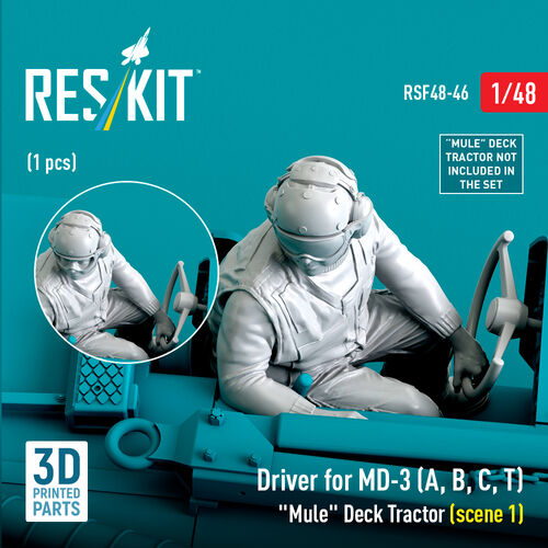 RES/KIT F48-0046 Driver For MD-3 (A, B, C, T) 'Mule' Deck Tractor (Scene 1) (1pc) (3D Printed)