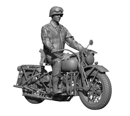 H3MODELS 35109 US WW2 Paratroopers - American Rider (Including Motorcycle)