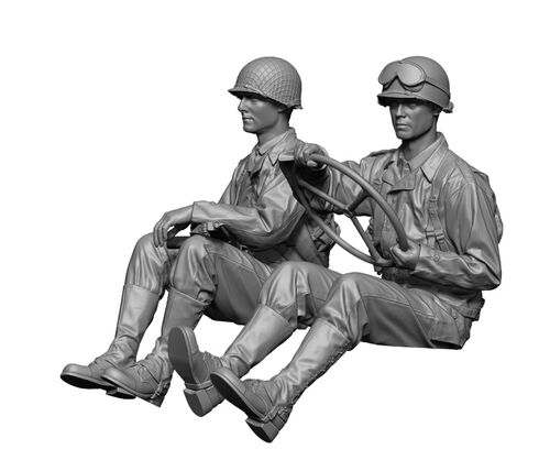 H3MODELS 35114 US WW2 Willys Crew Set (2 Figures)