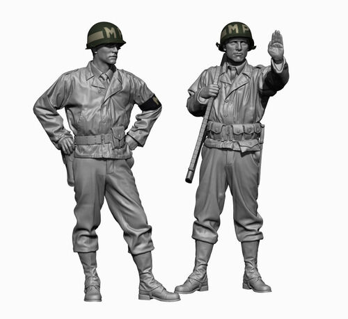 H3MODELS 35126 US WW2 Army MP Set (2 Figures)