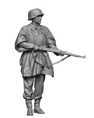 H3MODELS 35133 German WW2 Waffen SS Soldier Wearing Phancho 2 (1 Figure)