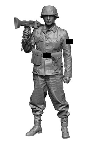 H3MODELS 35141 German WW2 Waffen SS MG42 Gunner Normandy (1 Figure)
