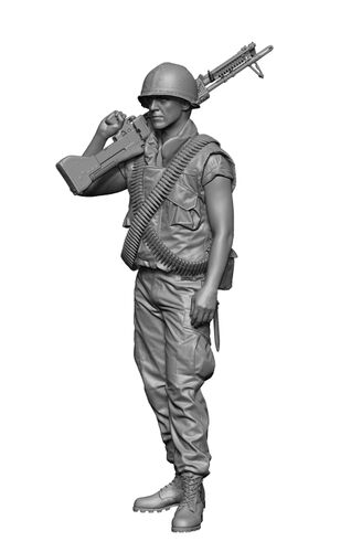 H3MODELS 24102 US M60 Gunner (Vietnam War / 1 Figure)