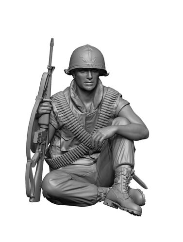 H3MODELS 24103 US Rifleman - Sitting Position (Vietnam War / 1 Figure)