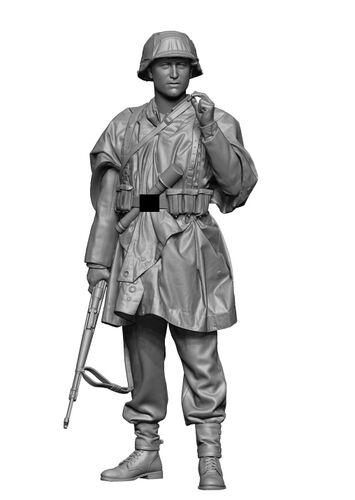 H3MODELS 24132 German WW2 SS Soldier wearing Phancho (1 Figure)