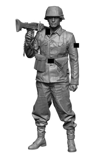 H3MODELS 24141 German WW2 SS MG42 Gunner Normandy (1 Figure)