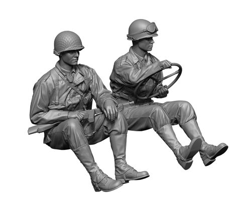 H3MODELS 16114 US WW2 Willys Crew Set (2 Figures)
