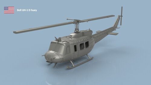 L'Arsenal 2.0 3D400565DPLEIN Bell UH-1 D Huey - 3D printing (4 helicopters)