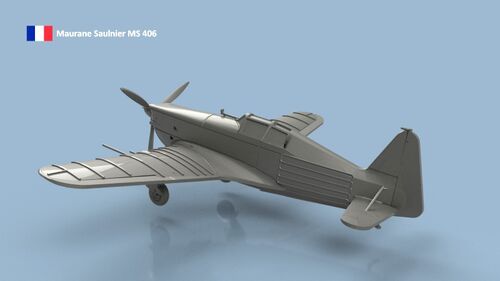 L'Arsenal 2.0 3D700558 Morane Saulnier MS.406 - 3D printing (5 pcs)