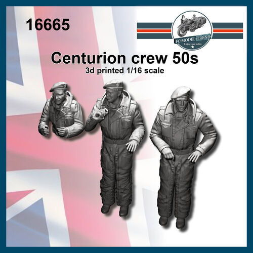 FC ModelTrend 16665 British Centurion Crew (1950s) 3D-printed (2 figures and 1 Half-figure)