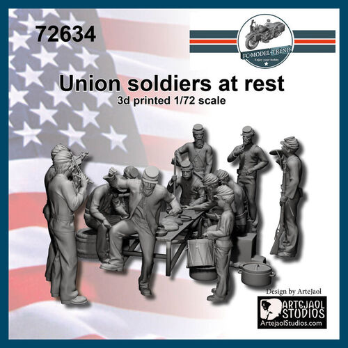 FC ModelTrend 72634 Union Soldiers et Rest (3D Printed)
