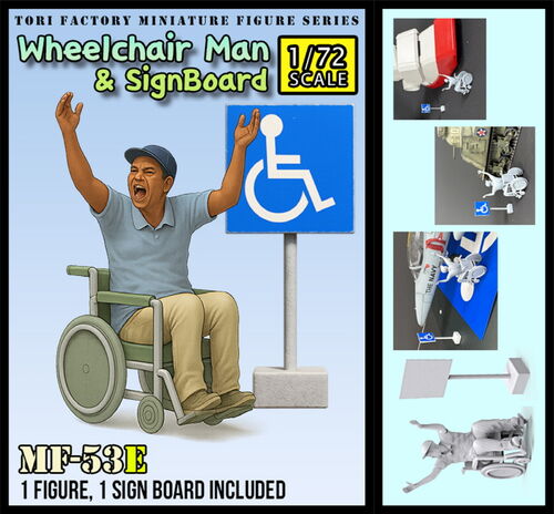 Tori Factory MF-53E Wheelchair Man & Sign Board