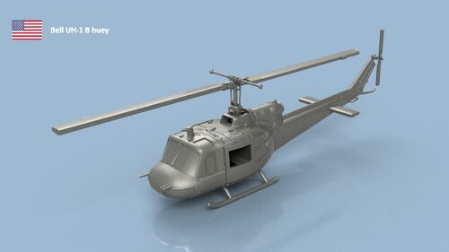 L'Arsenal 2.0 3D400565BPLEIN Bell UH-1 B Huey - 3D printing (4 helicopters)