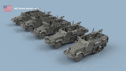L'Arsenal 2.0 3D350586 US M21 81 mm Mortar Carrier - 3D printing (10 pcs)