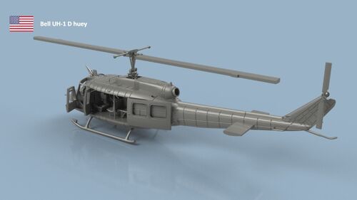 L'Arsenal 2.0 3D200565DINT Bell UH-1 D Huey with interior details - 3D printing (1 helicopter)